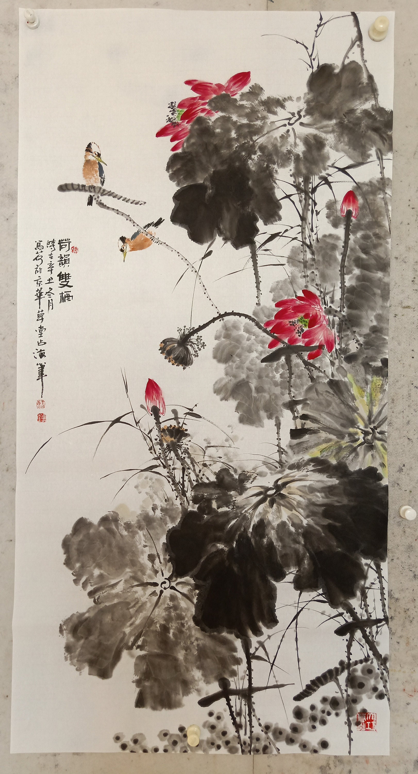 Chinese Lotus Painting