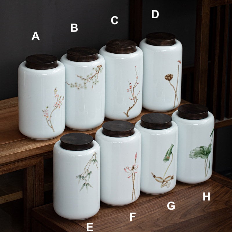 White Large Canister - Etsy