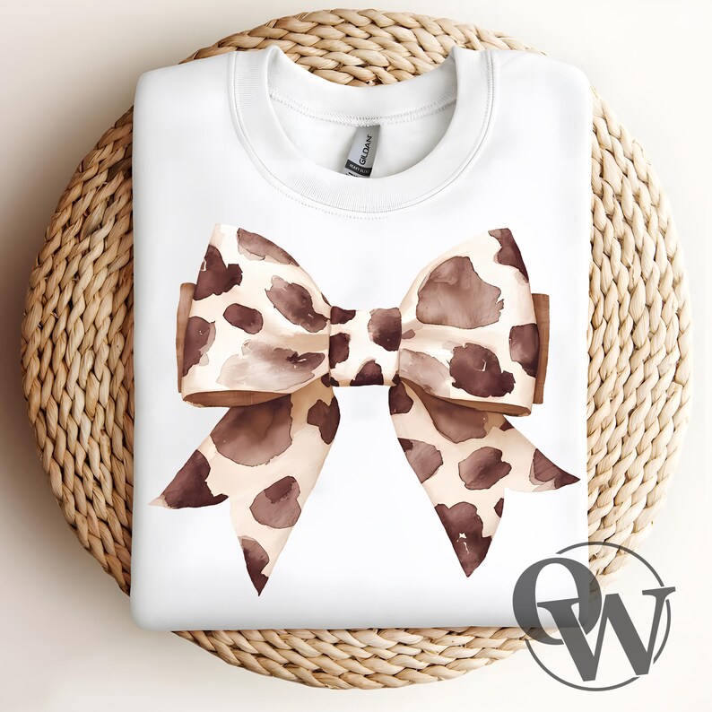 Coquette Cow Print Bow PNG, Soft Girl Ribbon (digital Download) - Etsy