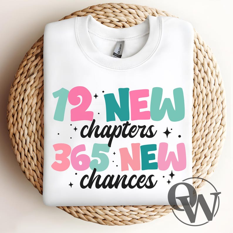 New Year 2025 Svg, 12 New Chapters PNG (digital Download) - Etsy