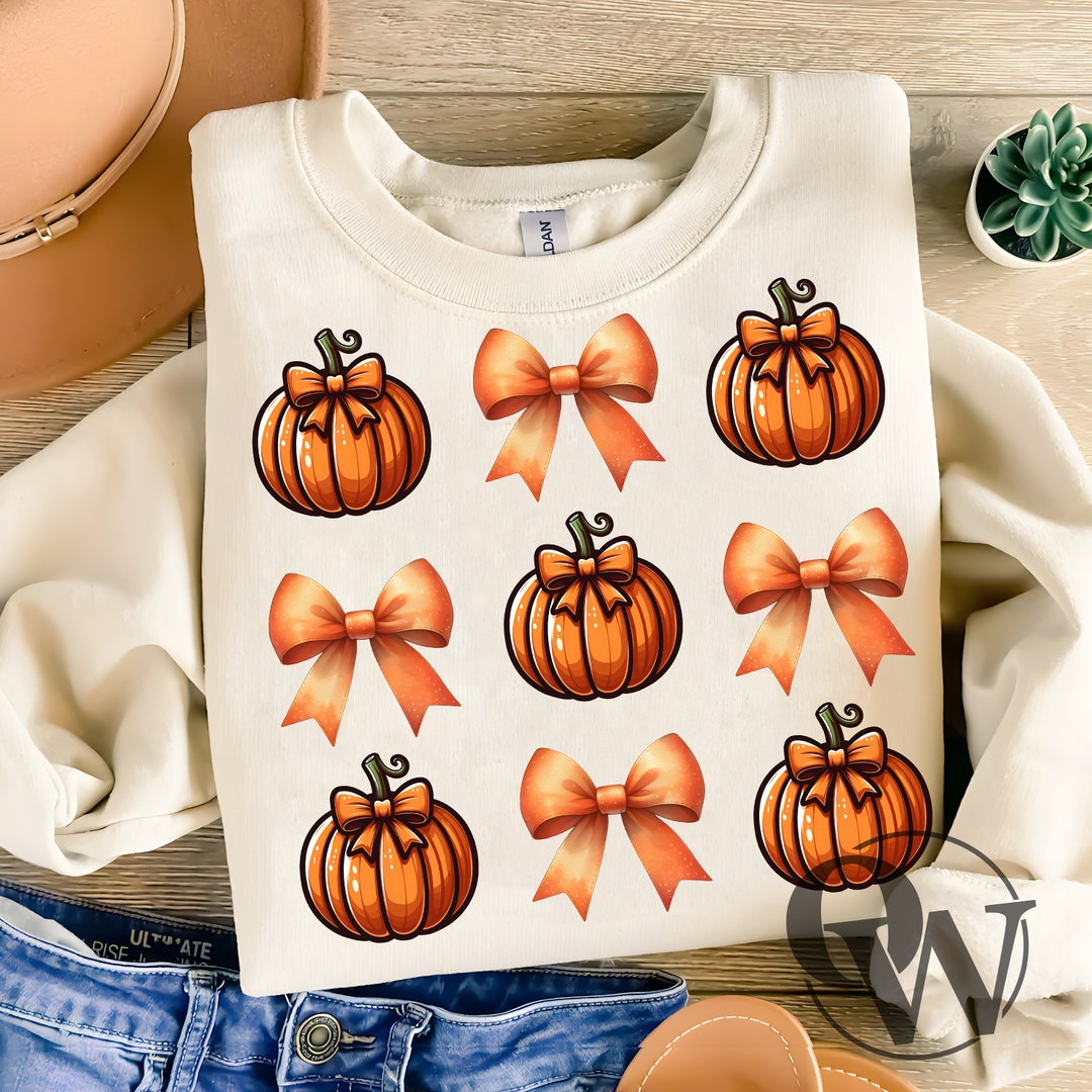Coquette Bow Png, Retro Halloween Png, Pumpkin Designs Png, Fall ...