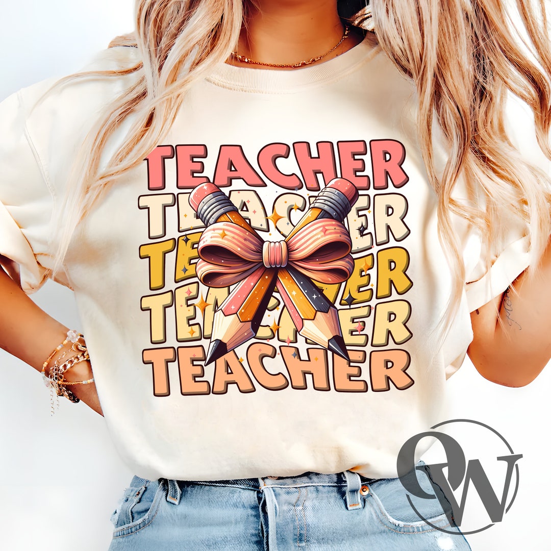 Teacher Png Design, Coquette Pencil With Bow, Pencil Png Designs, Back ...