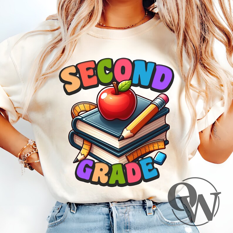 Retro Back to School Png, Second Grade Retro Png, First Day of School ...