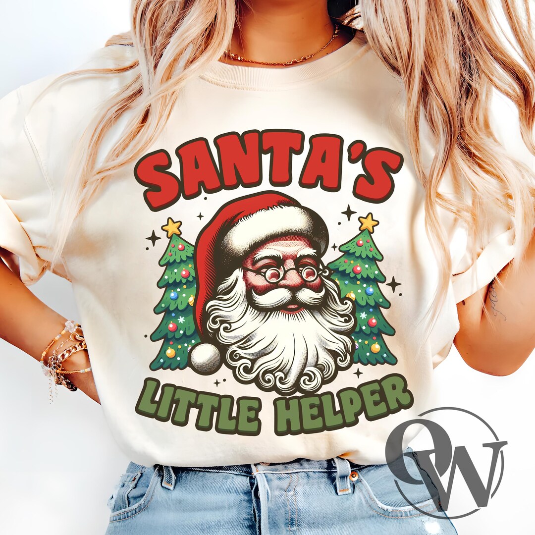 Santa's Little Helper PNG, Merry Christmas Png, Funny Christmas Png ...