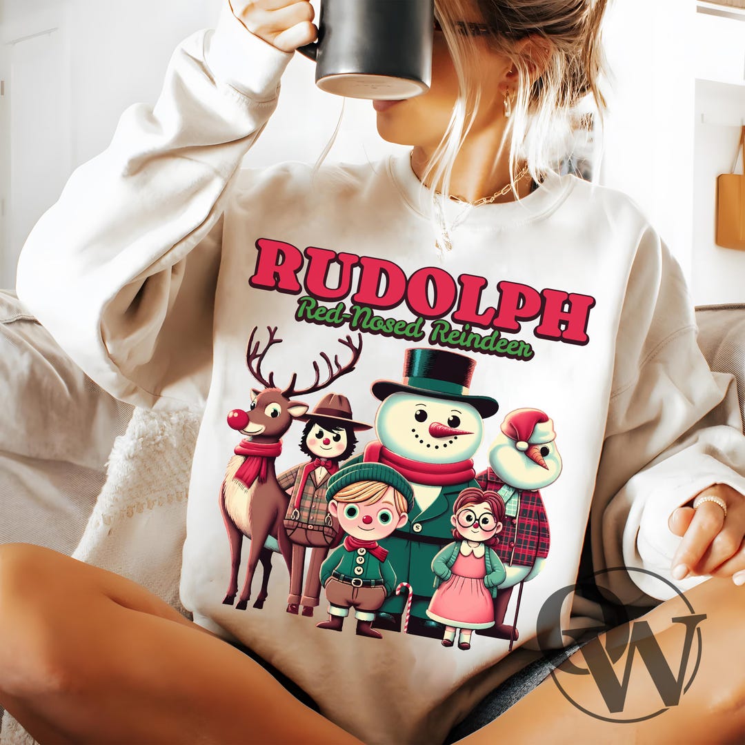 Rudolph the Red-nosed Reindeer Christmas Png, Sublimation Design, Merry ...