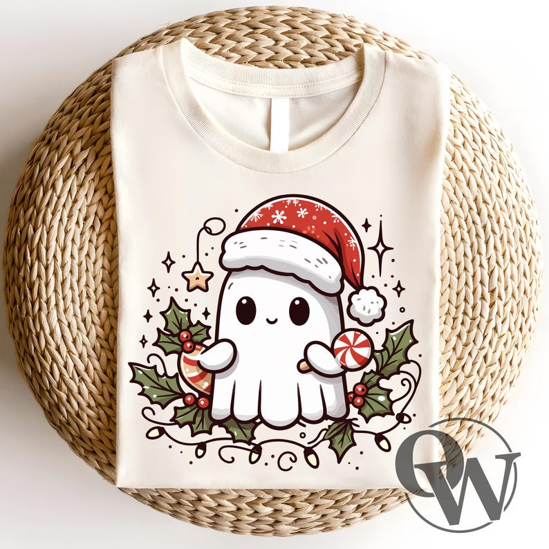 Cute Christmas Ghost SVG, Retro Holiday PNG (digital Download) - Etsy