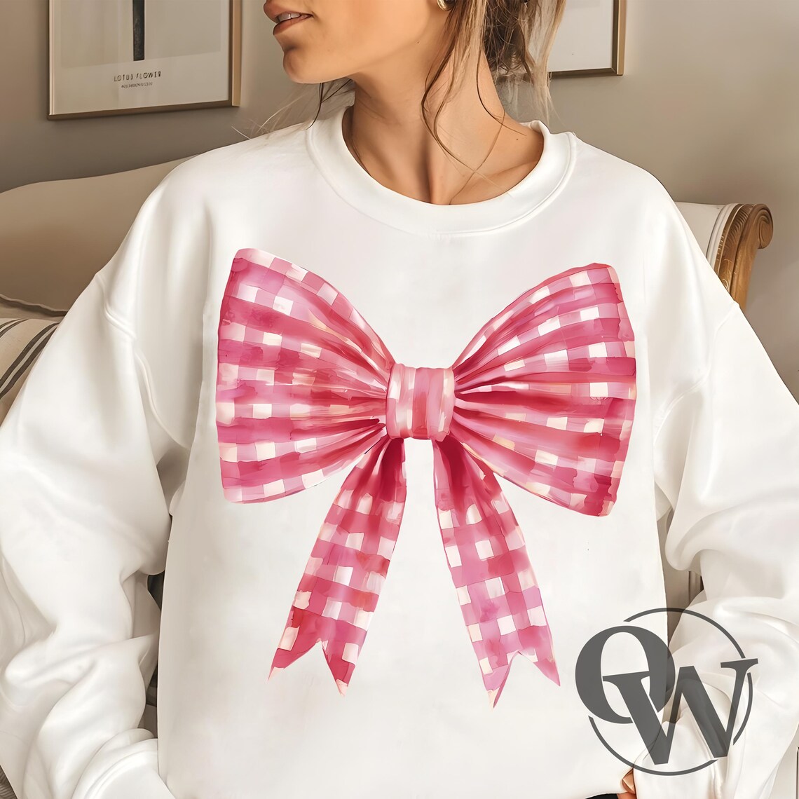 Pink Checkered Coquette Bow Png, Race Day Design (digital Download) - Etsy