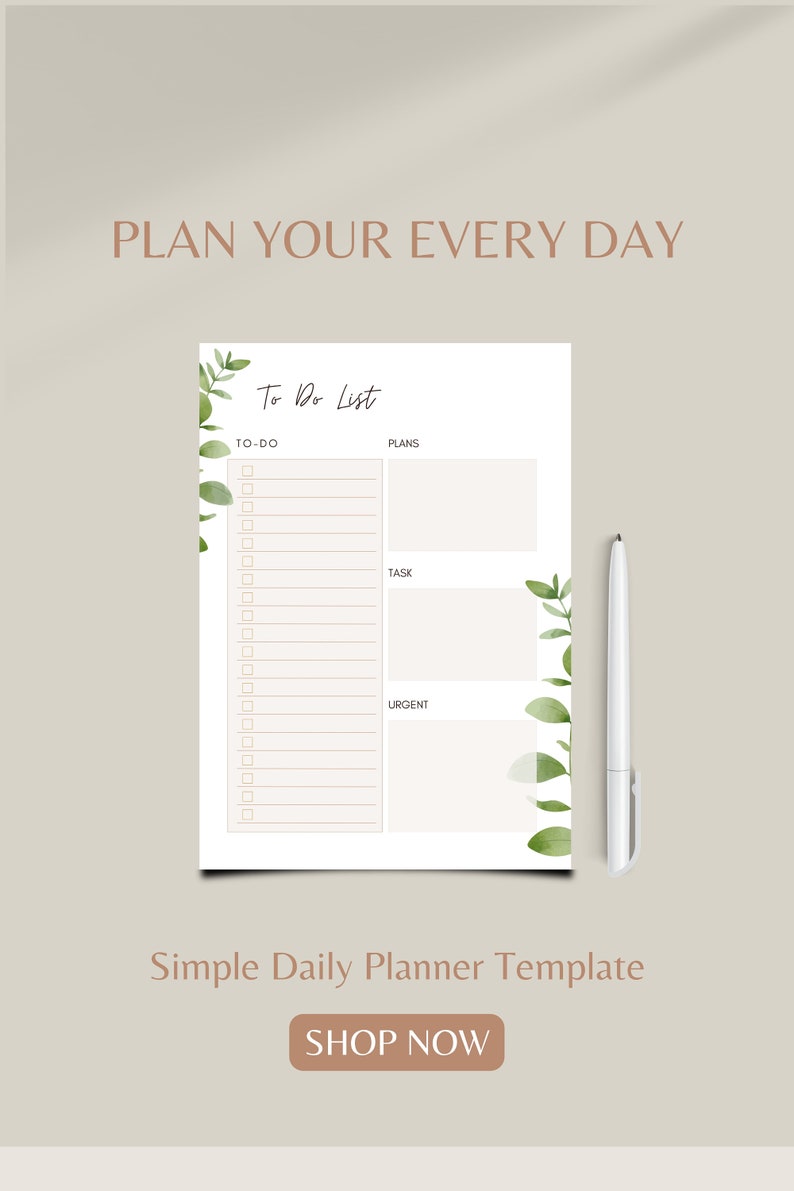 Minimalist to Do List Printable to Do List Digital Work to Do List ...