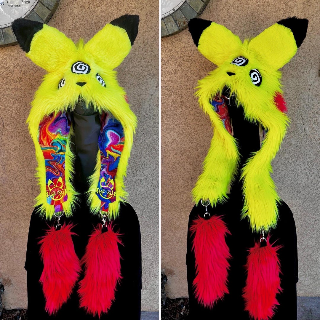 Trippy Pikachu Hood - Etsy
