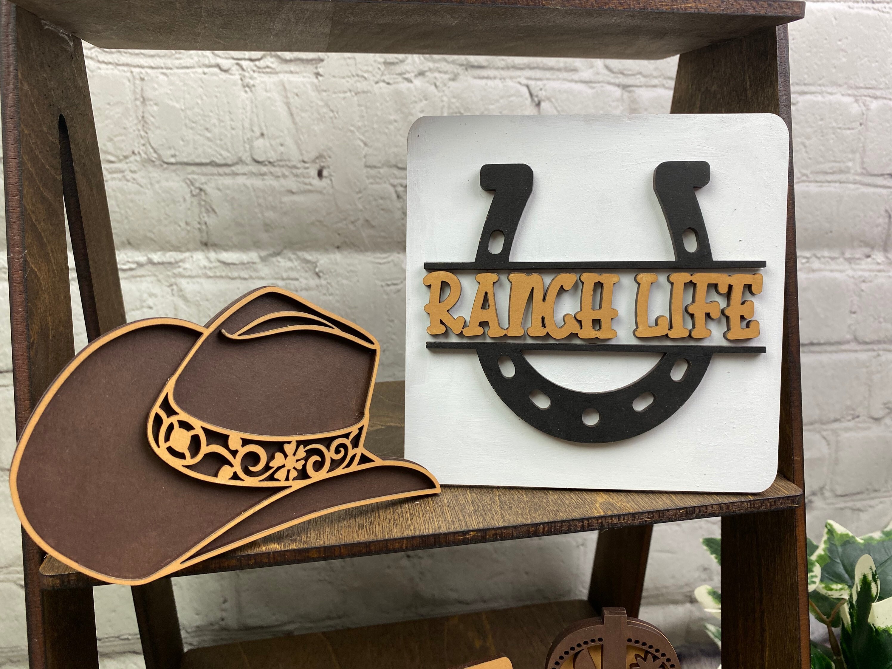 Horse Ranch SVG Laser Cut File Glowforge Tiered Tray Shelf - Etsy UK