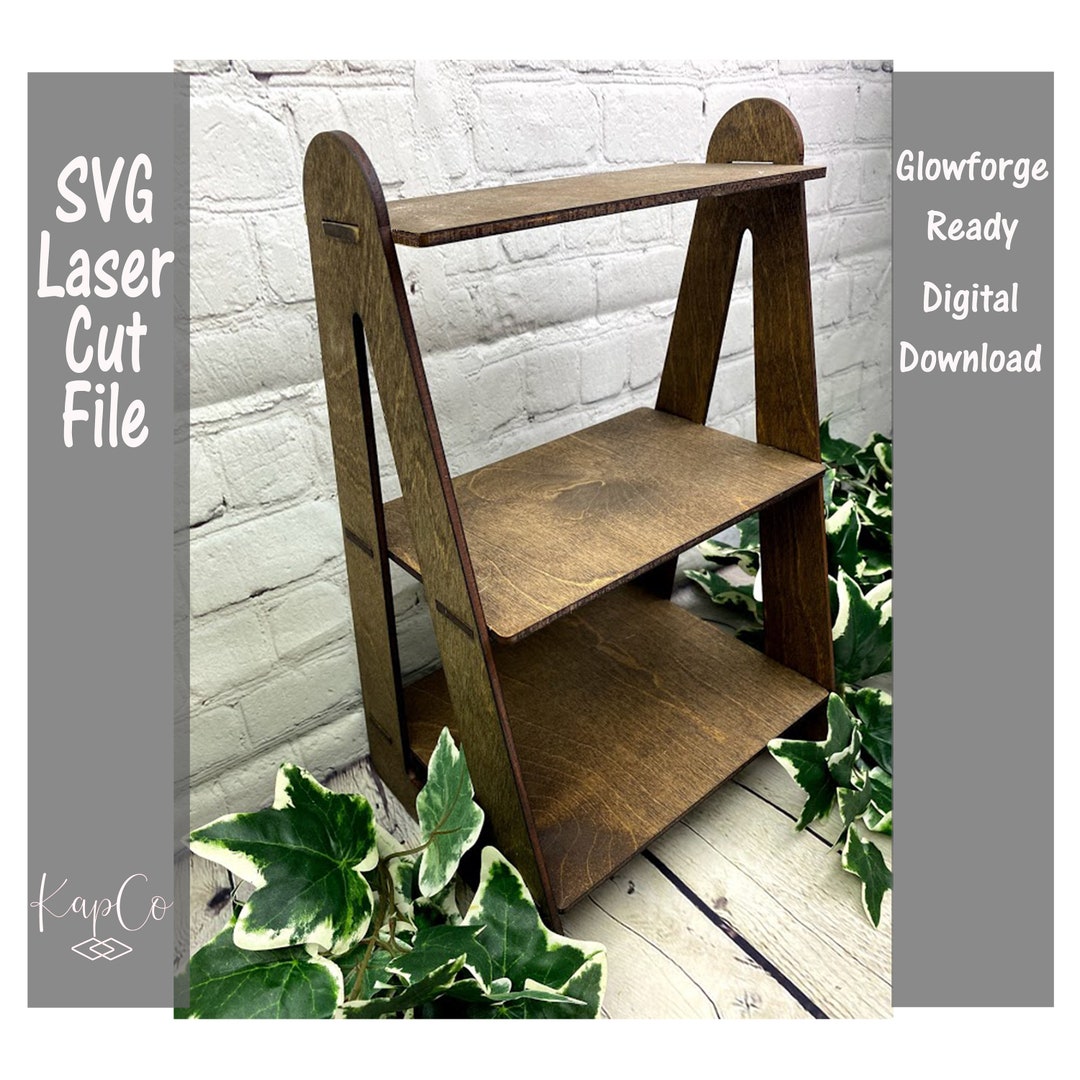 Shelf SVG Laser Cut File, Glowforge Ready Tiered Shelf - Etsy New Zealand