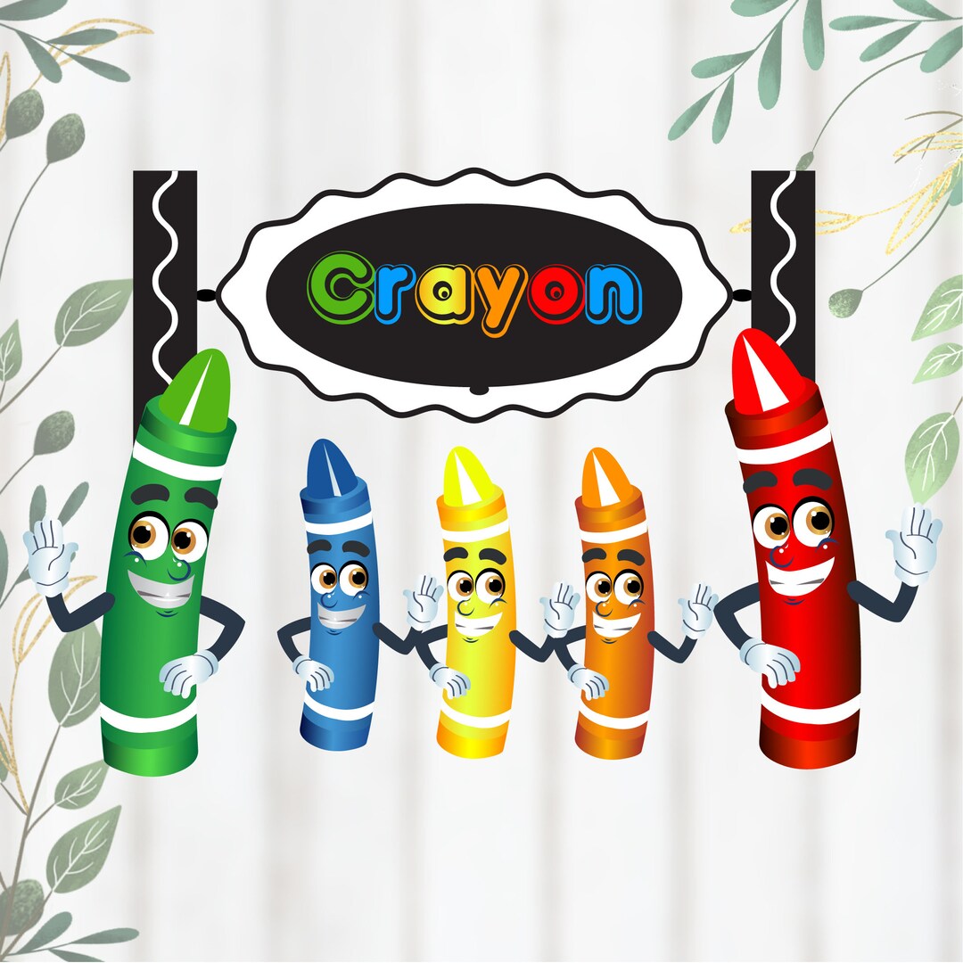 Characters CRAYON CRAYOLA DESIGN Sublimation Digital Design - Etsy
