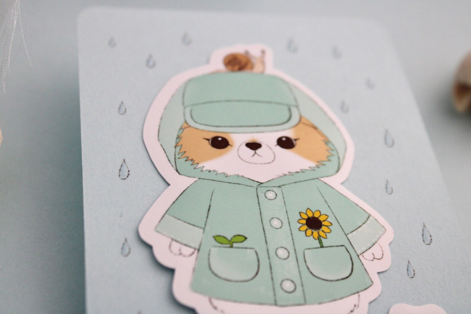 Raincoat Mochi Sticker 2 Pack Glossy Vinyl Sticker Clear | Etsy