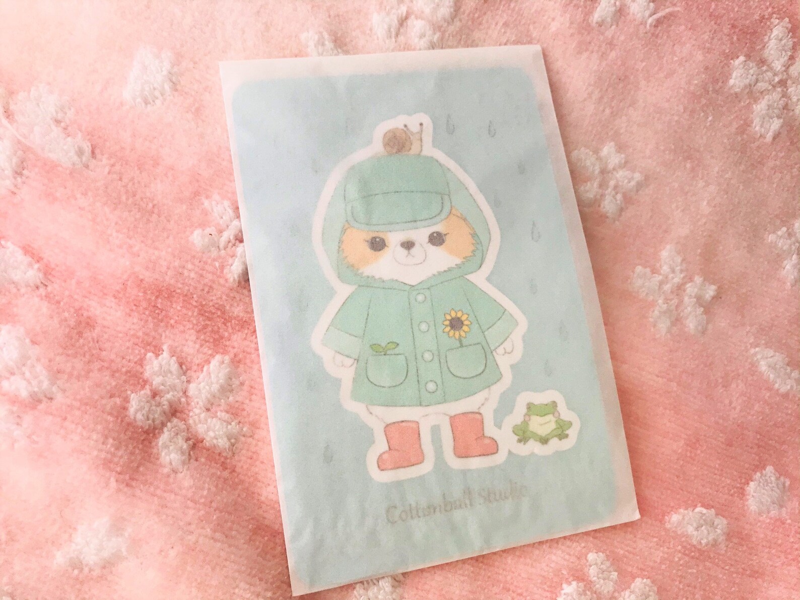 Raincoat Mochi Sticker 2 Pack Glossy Vinyl Sticker Clear | Etsy