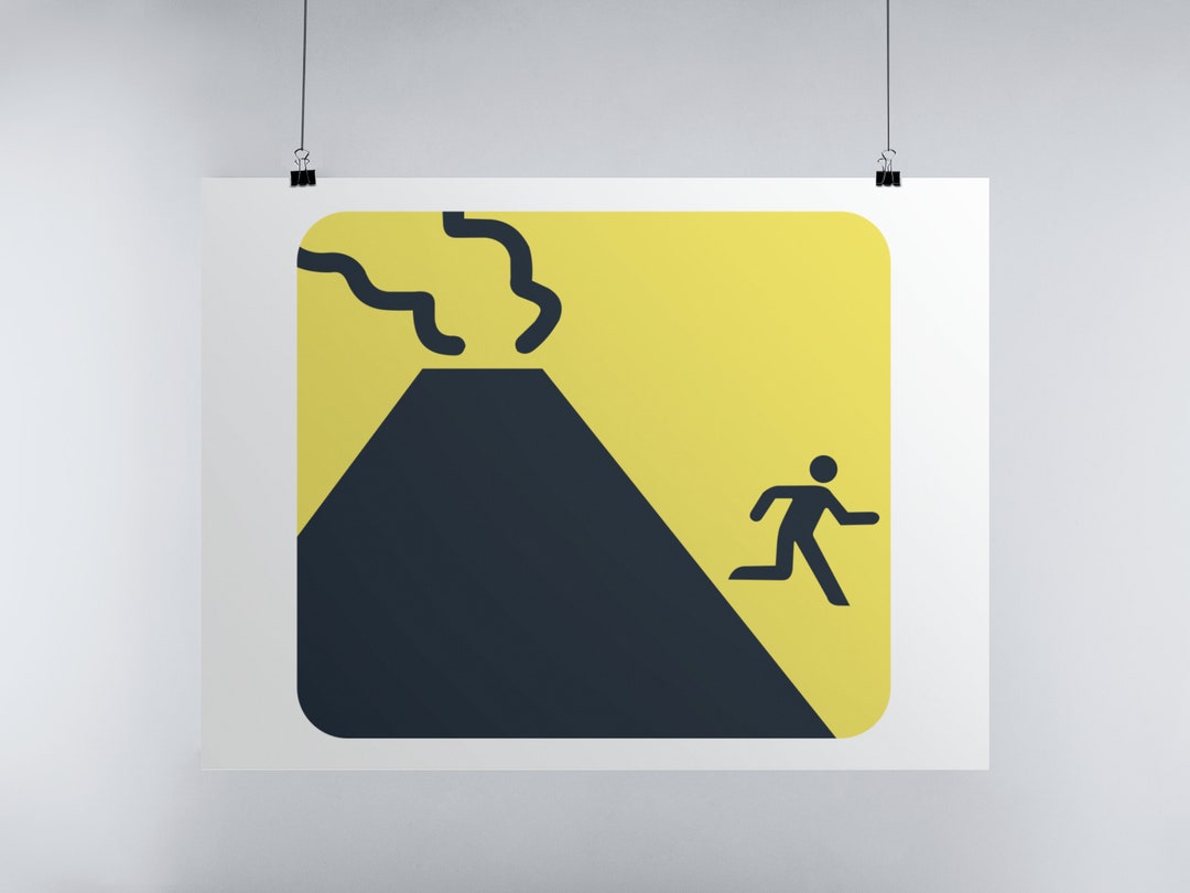 Warning: Active Volcano Japanese Signs by Haidozo! Premium Matte ...