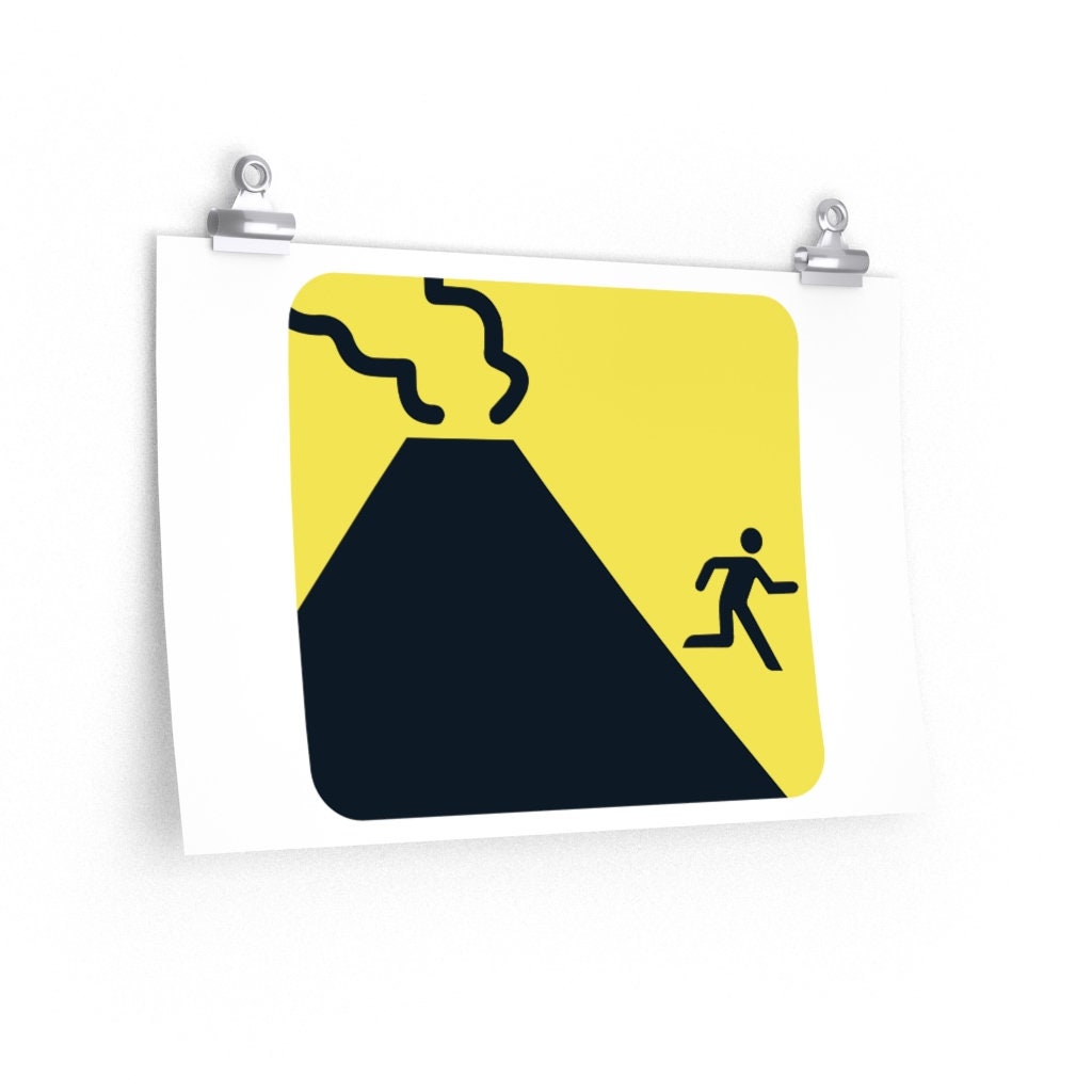Warning: Active Volcano Japanese Signs by Haidozo! Premium Matte ...