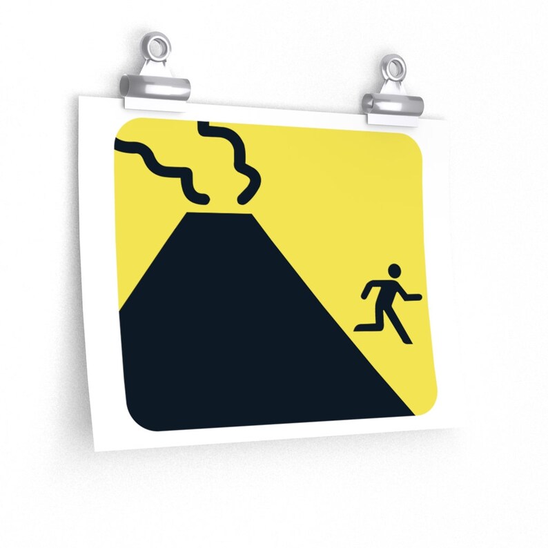 Warning: Active Volcano Japanese Signs by Haidozo! Premium Matte ...