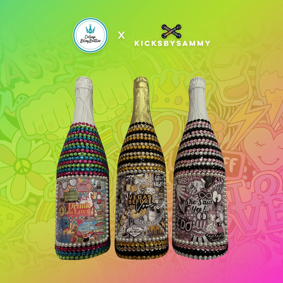 KBS X CBB Bridal Bottles (swipe to See KBS Designs) Your Destination or Engagement Theme - Etsy