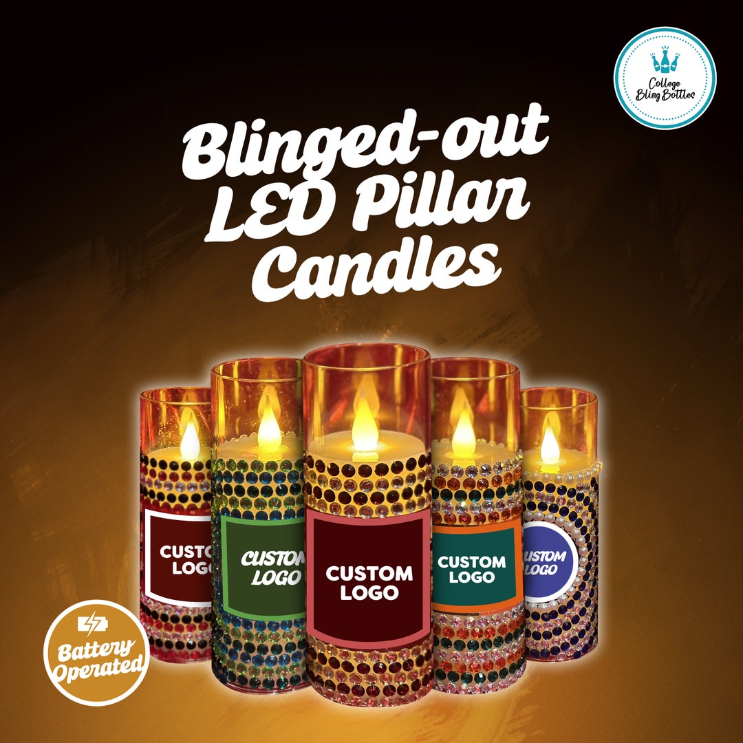 College Bling LED Pillar Candles (battery Operated) - Etsy