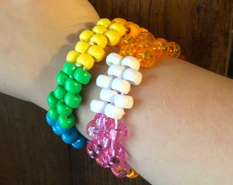 Grayromantic/gray-aro Pride Flag Pearlescent Bead Kandi Cuff - Etsy