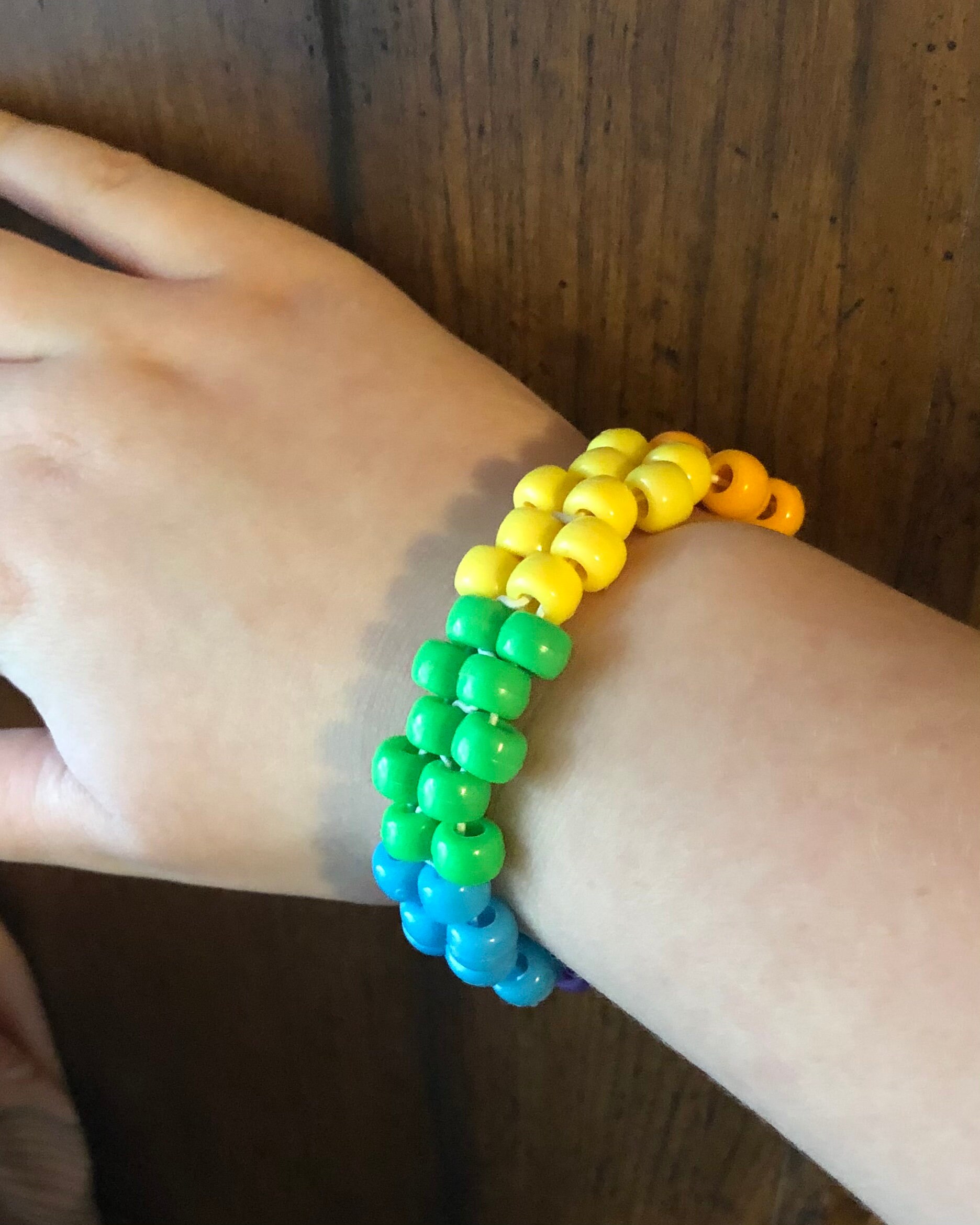 Custom lgbtq 4 row kandi cuff / pride / kandi core / kandi / | Etsy