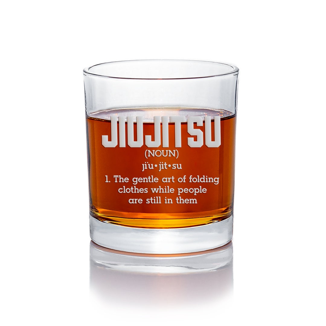 Jiu Jitsu Definition Round Rocks Glass - Fitness Fervor, Jiu Jitsu Gift ...