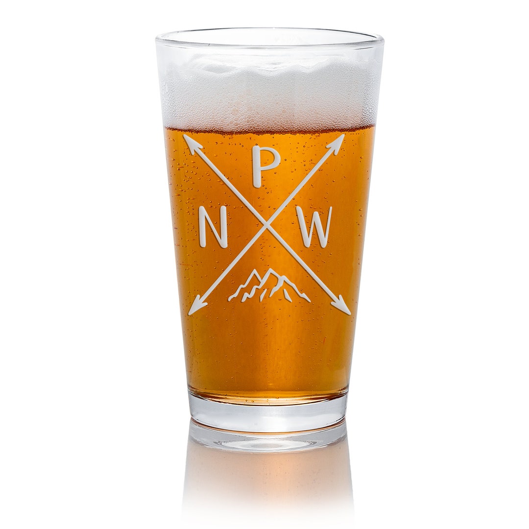 Pacific Northwest Pnw Pint Beer Glass - Local Heritage Highlight, Pnw ...