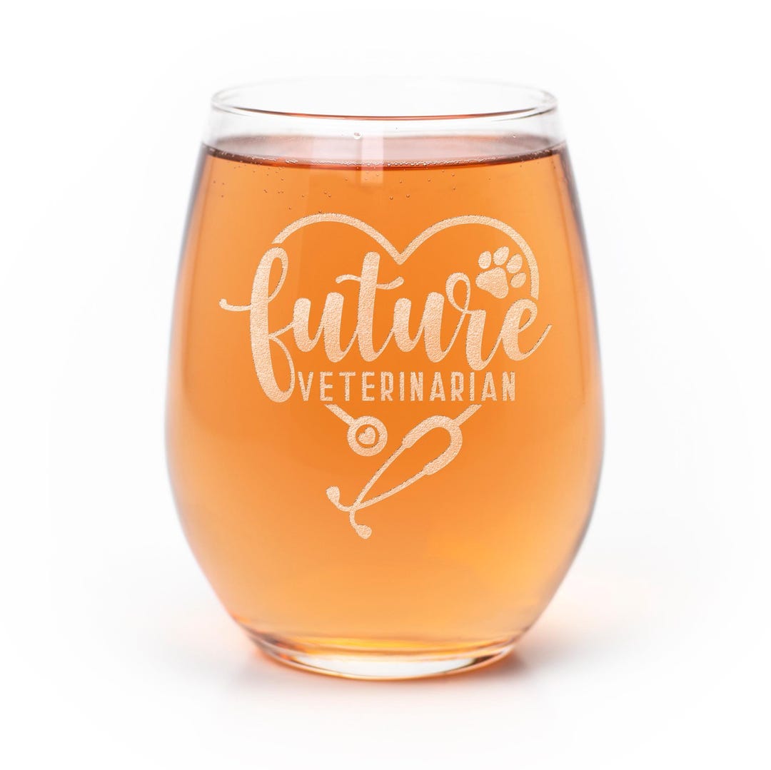 Veterinarian Future Animal Doctor Stemless Wine Glass 15 Fluid Ounces ...