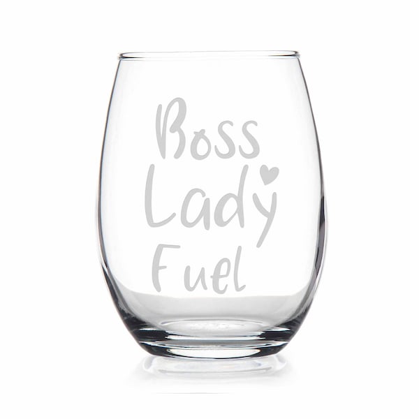 Boss Lady Wine Glass - Etsy