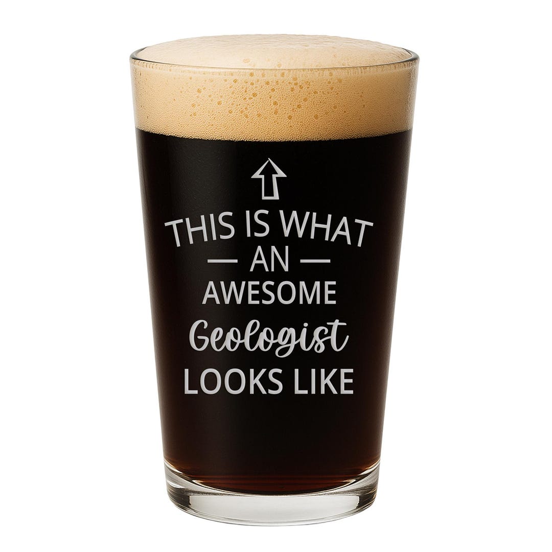 Geologist Pint Glass Funny Geology Humor Rockhound Rock Collector Earth ...