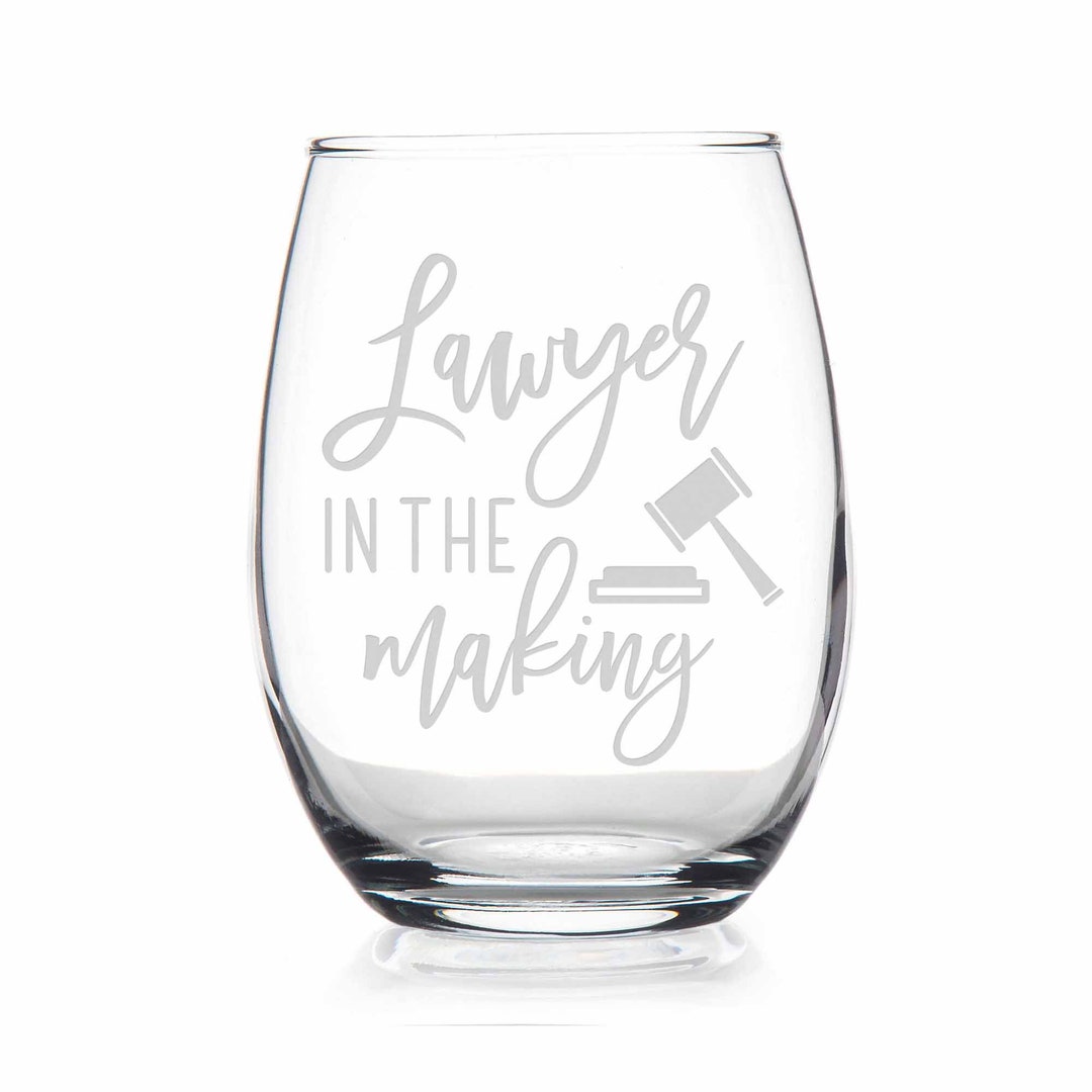 Lawyer in the Making Law School Stemless Wine Glass Law - Etsy