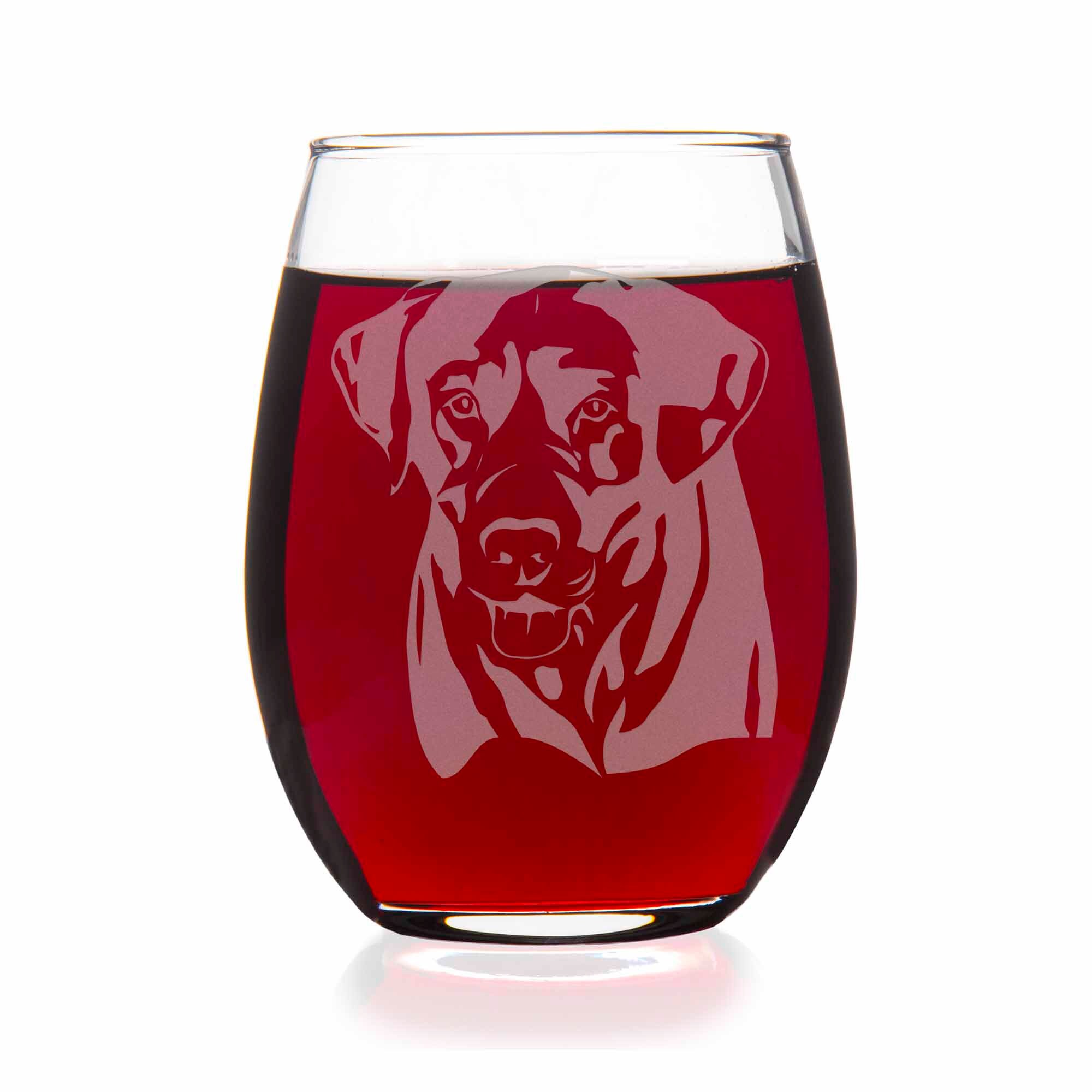 Labrador Face Stemless Wine Glass Labrador Gifts Dog Mom - Etsy