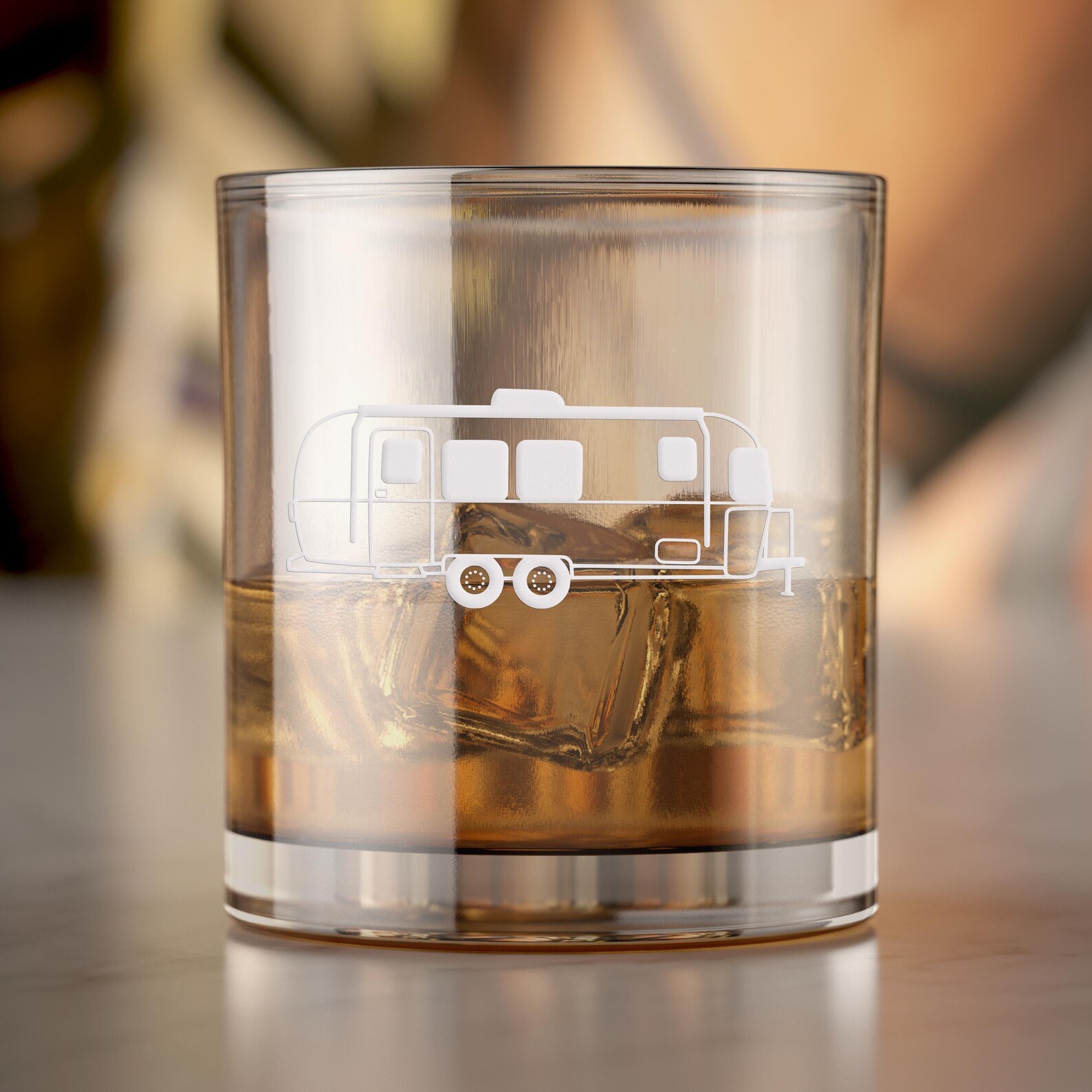 Laser Etched Airstream Rocks Glass - RV Camper Gift - Etsy
