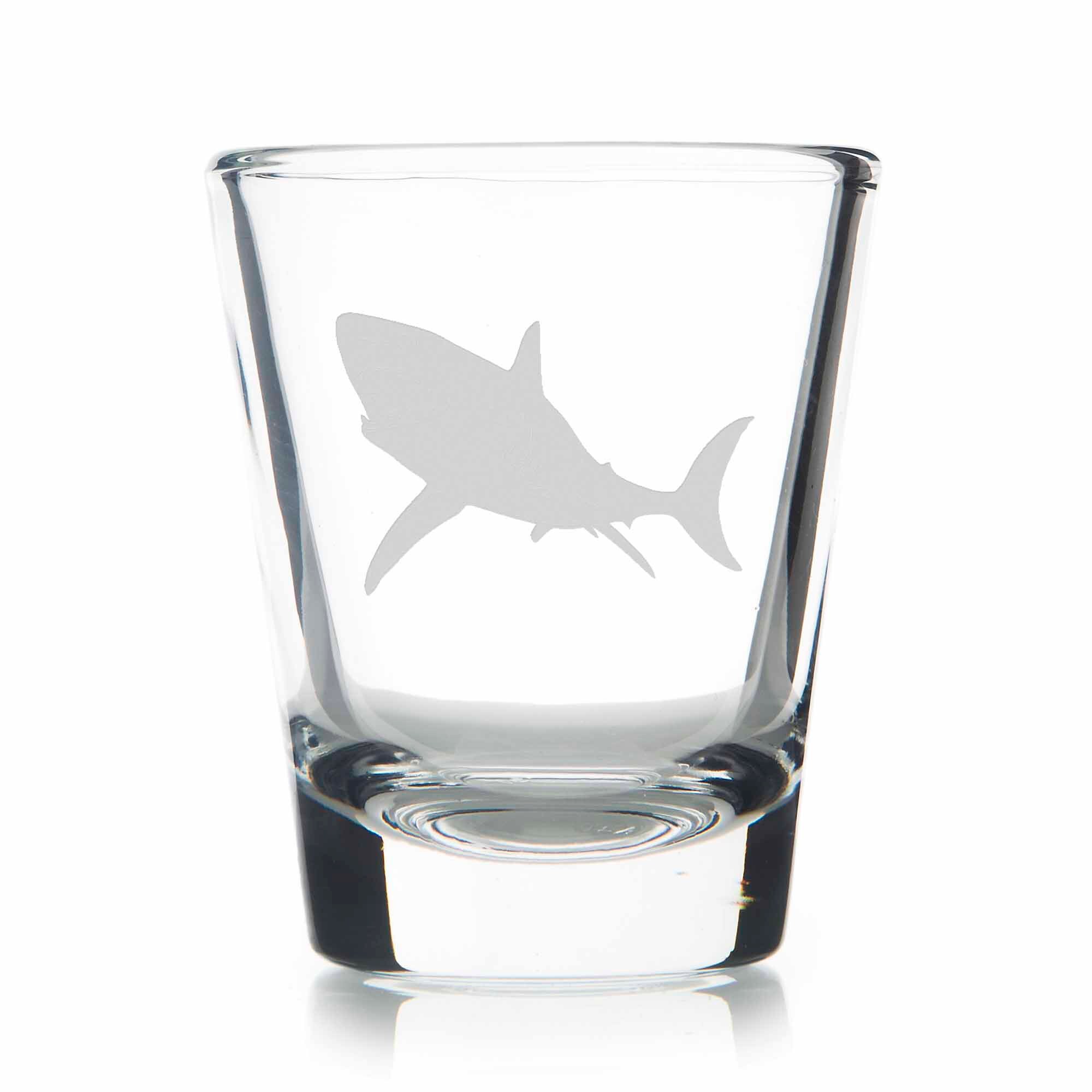 Great White Shark Standard Shot Glass Shark Glass Shark | Etsy