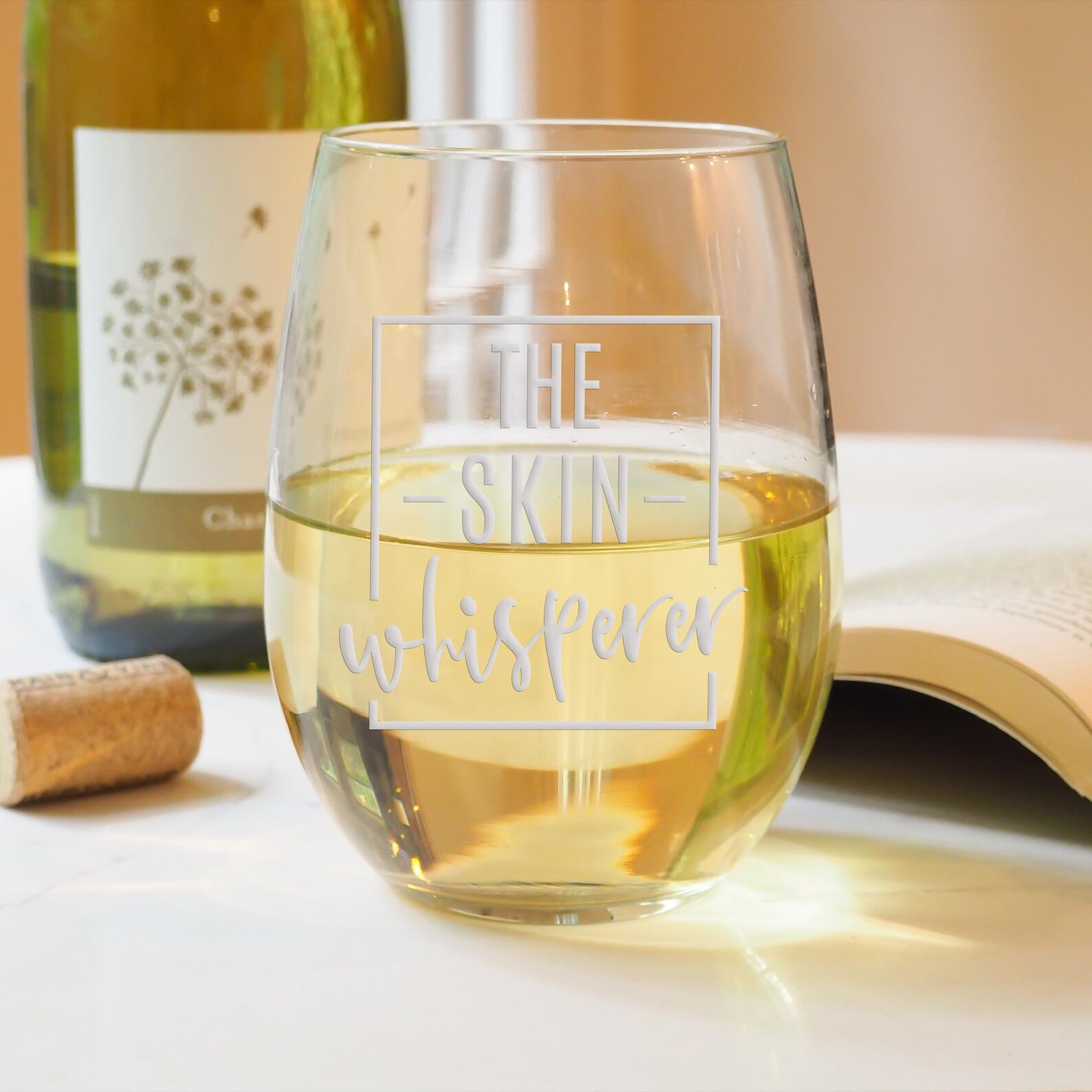The Skin Whisperer Stemless Wine Glass: Esthetician Gift - Etsy
