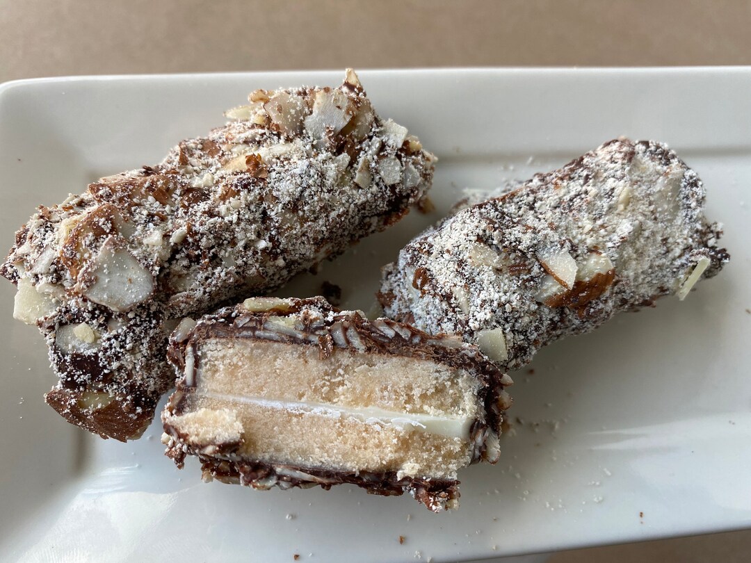 Almond Toffee Rolls in a Red Box - Etsy