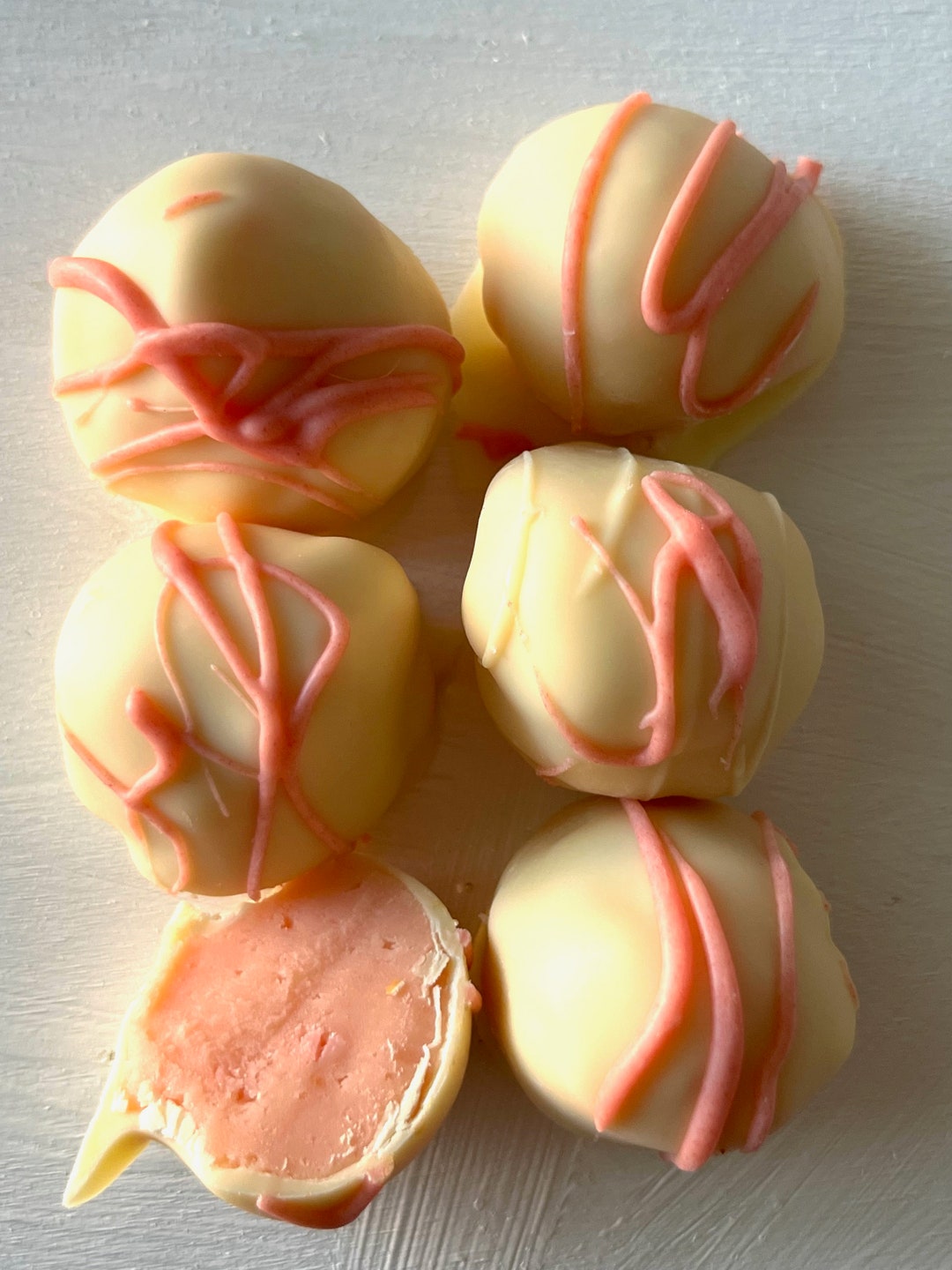 Creamsicle White Chocolate Truffles Handmade in a Red Box - Etsy