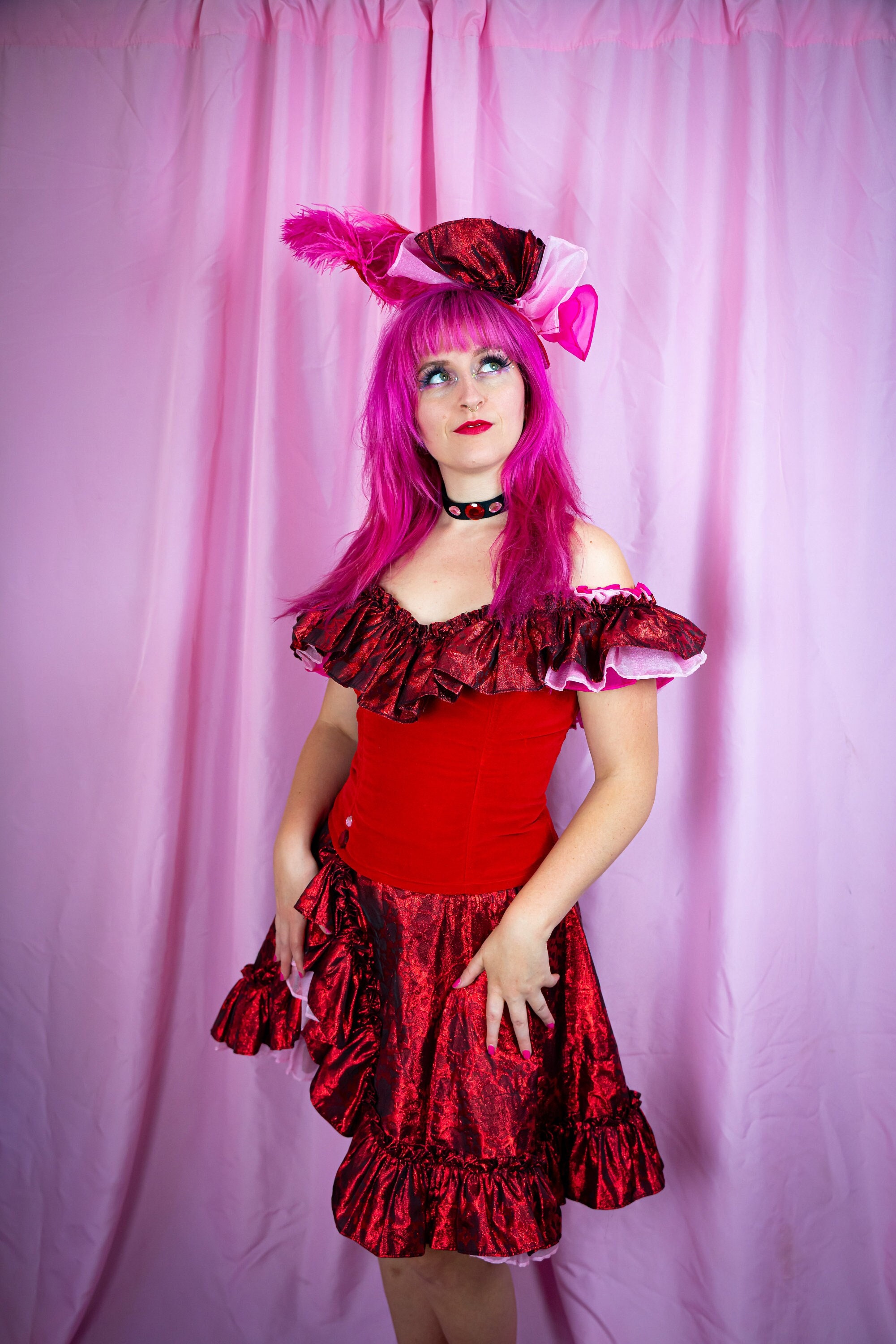 Vintage Red Saloon Dress - Etsy
