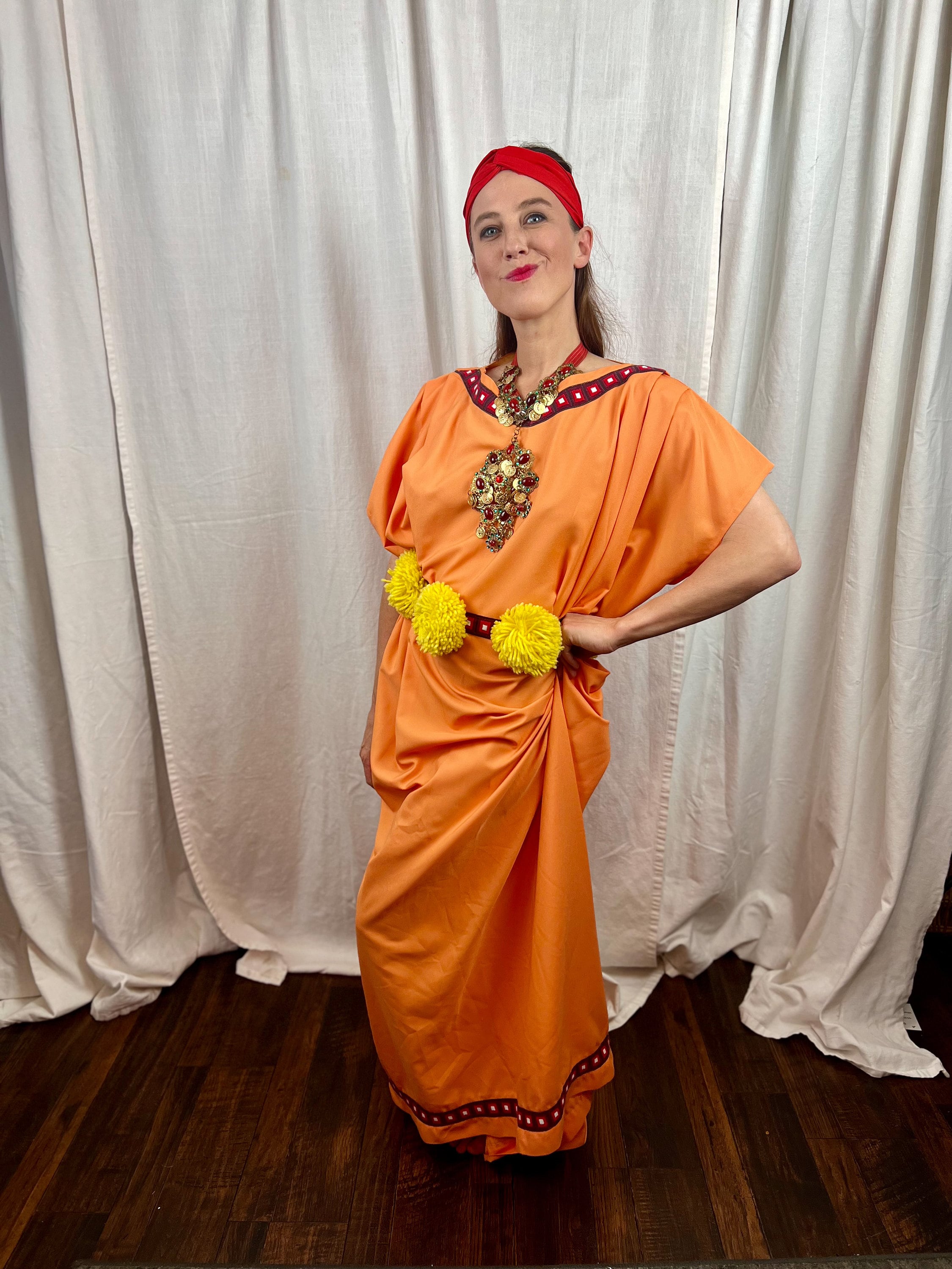 VINTAGE Orange Arabian Nights Unisex Handmade Costume - Etsy