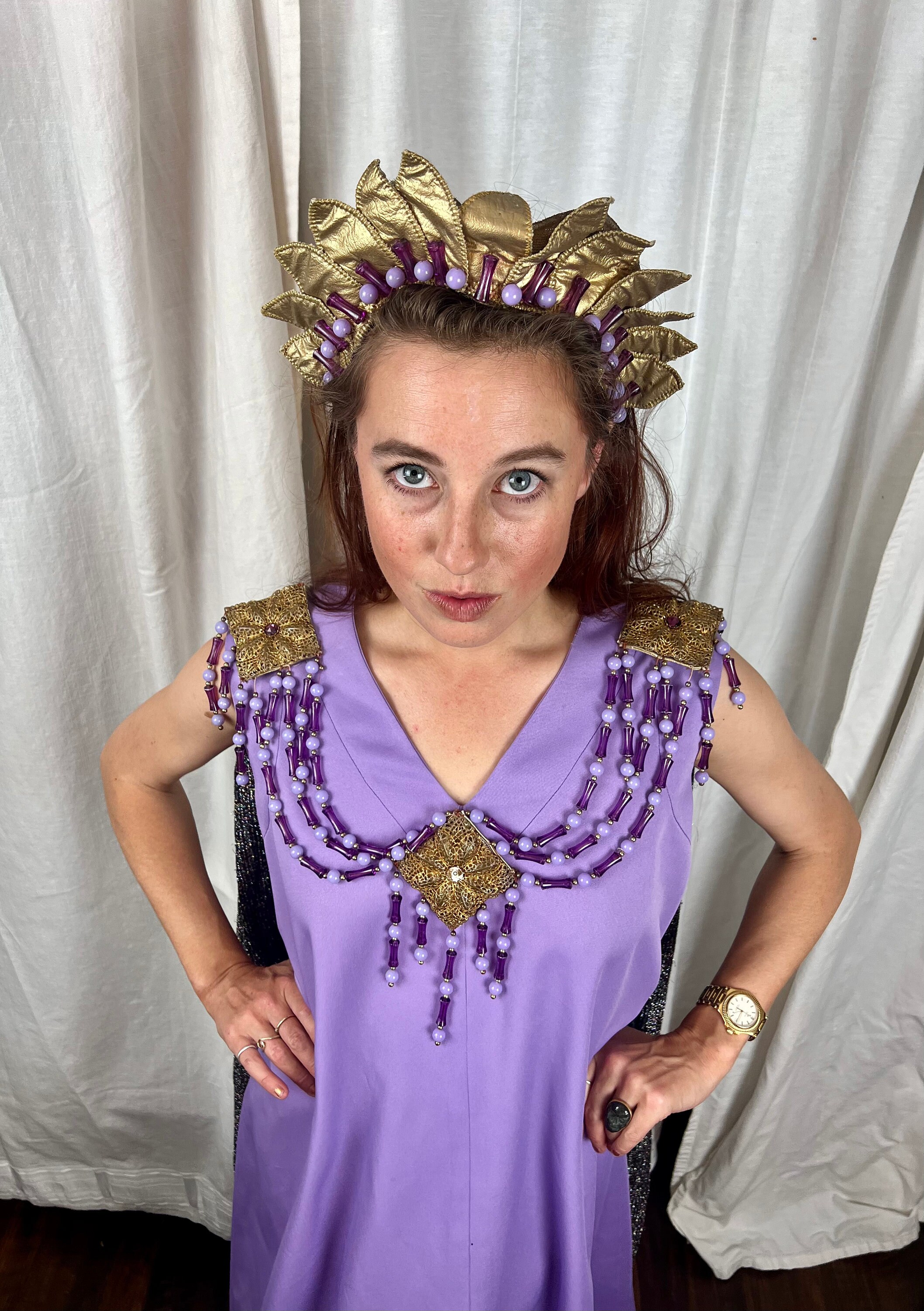 The Cleopatra - VINTAGE Purple Handmade Queen and Goddess Costume With ...