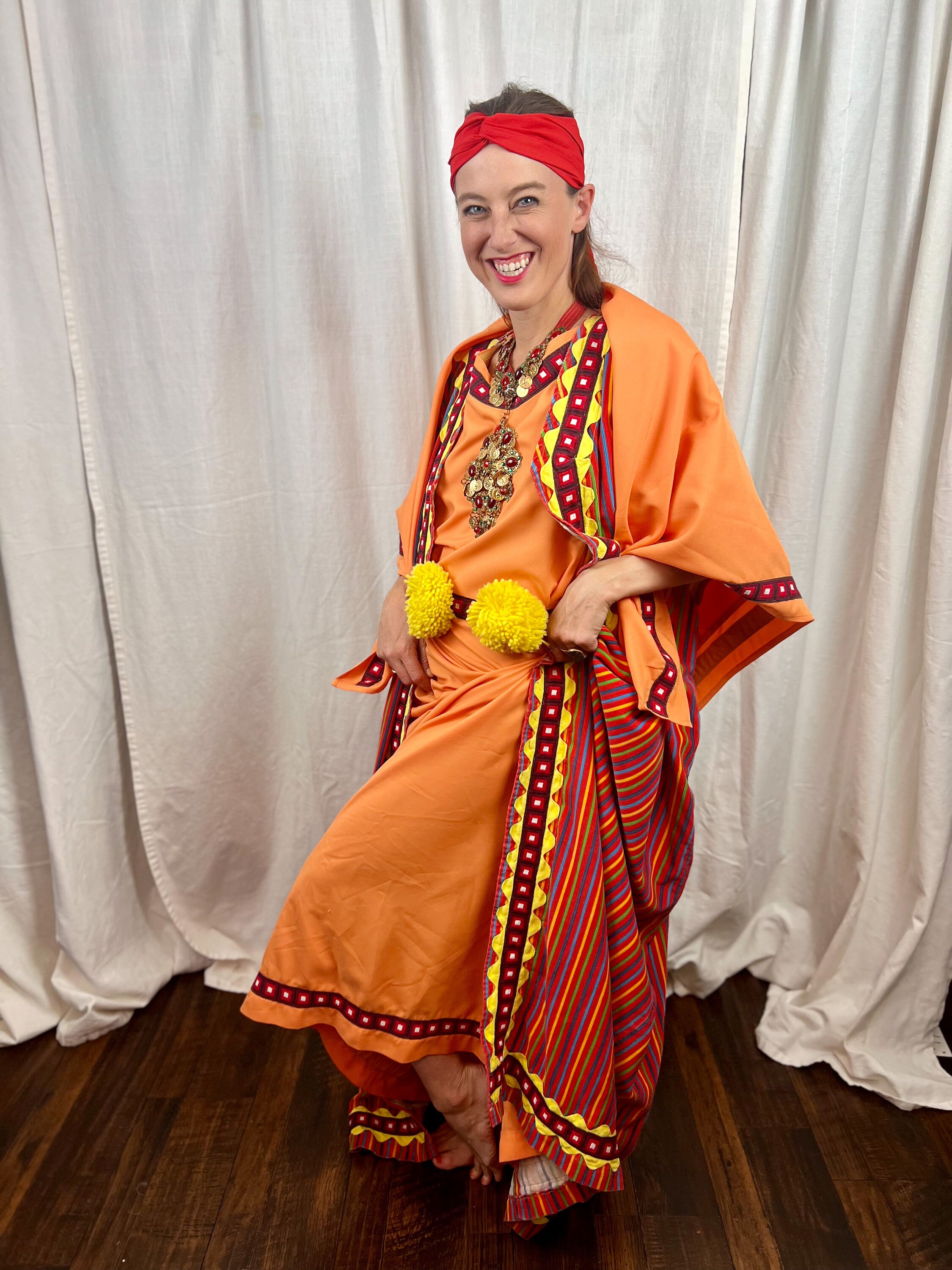 VINTAGE Orange Arabian Nights Unisex Handmade Costume - Etsy