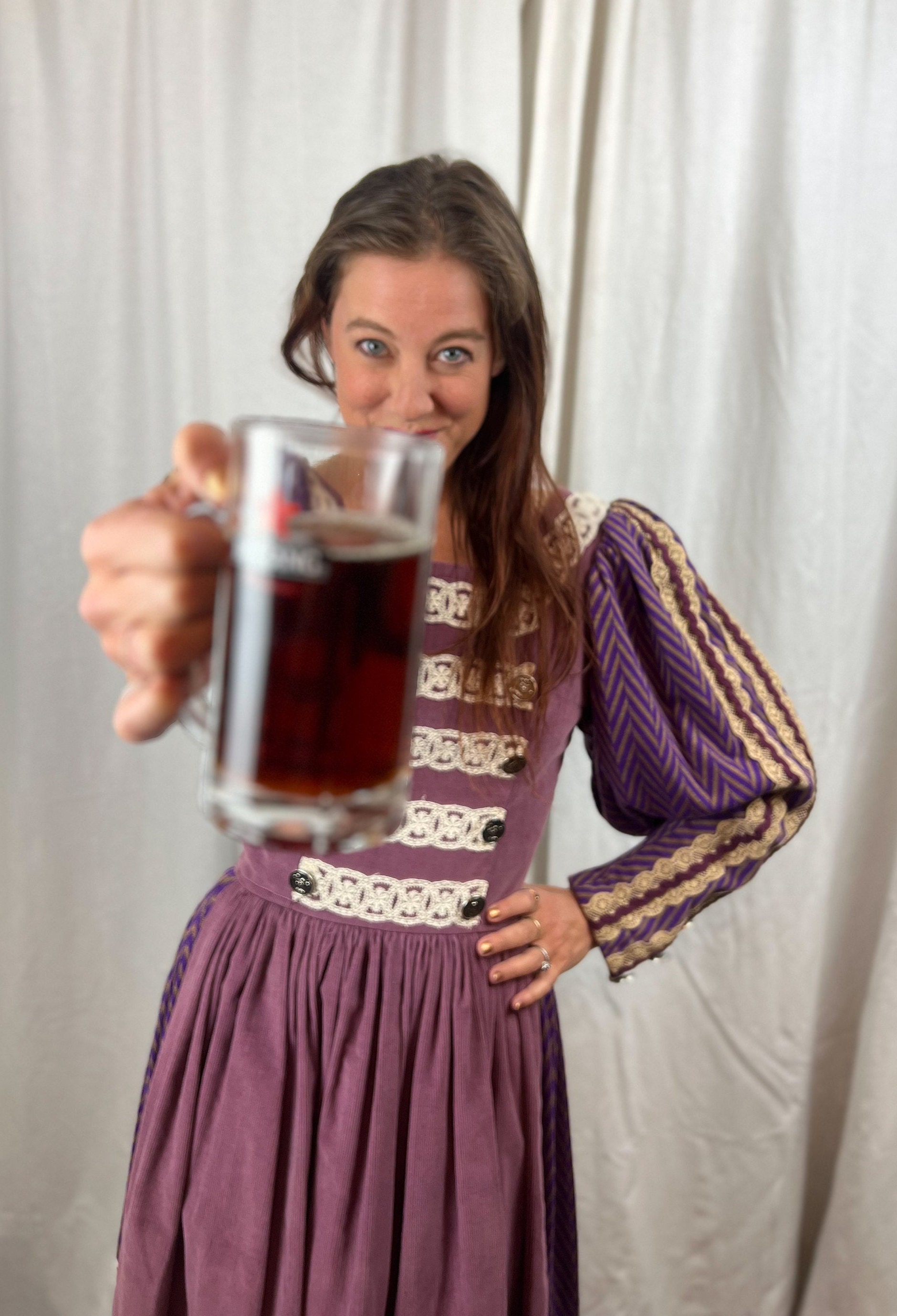 VINTAGE Purple Bar Maid Costume Dress - Etsy