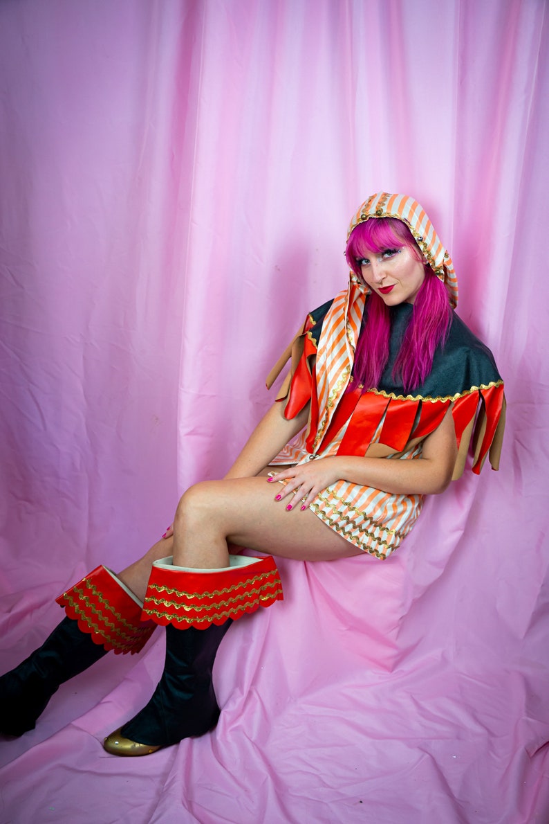 Renaissance Fair Orange Jester Costume - Etsy