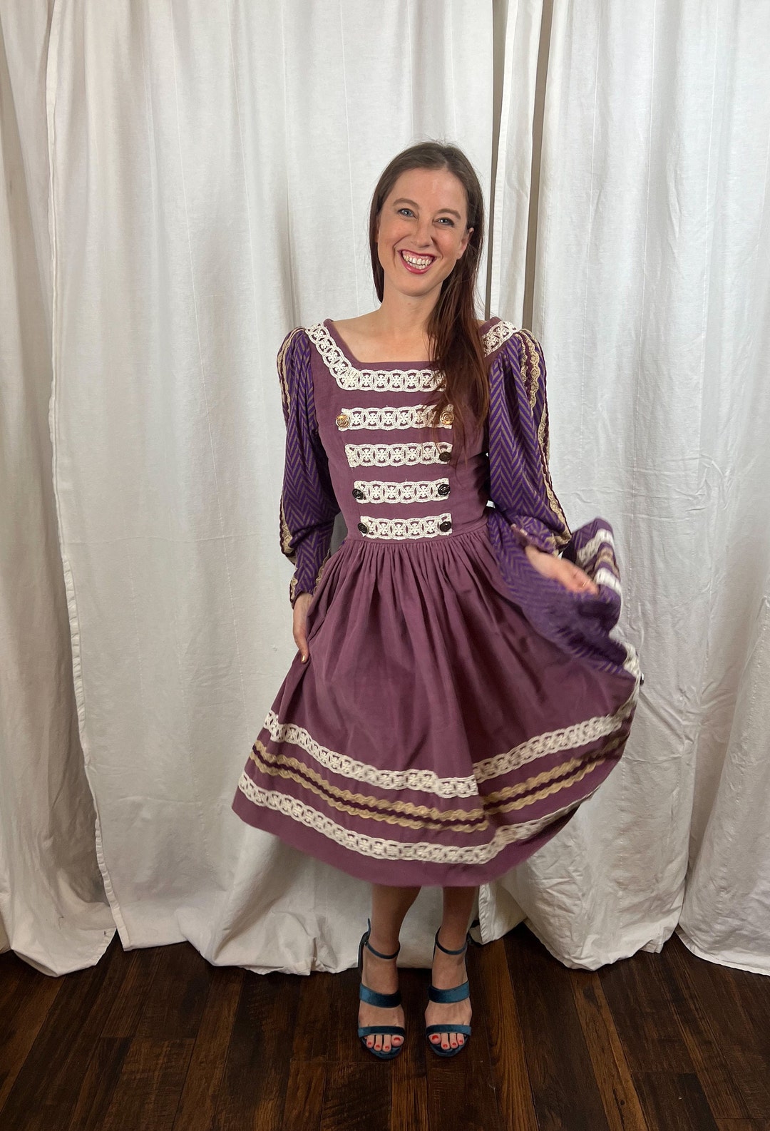 VINTAGE Purple Bar Maid Costume Dress - Etsy