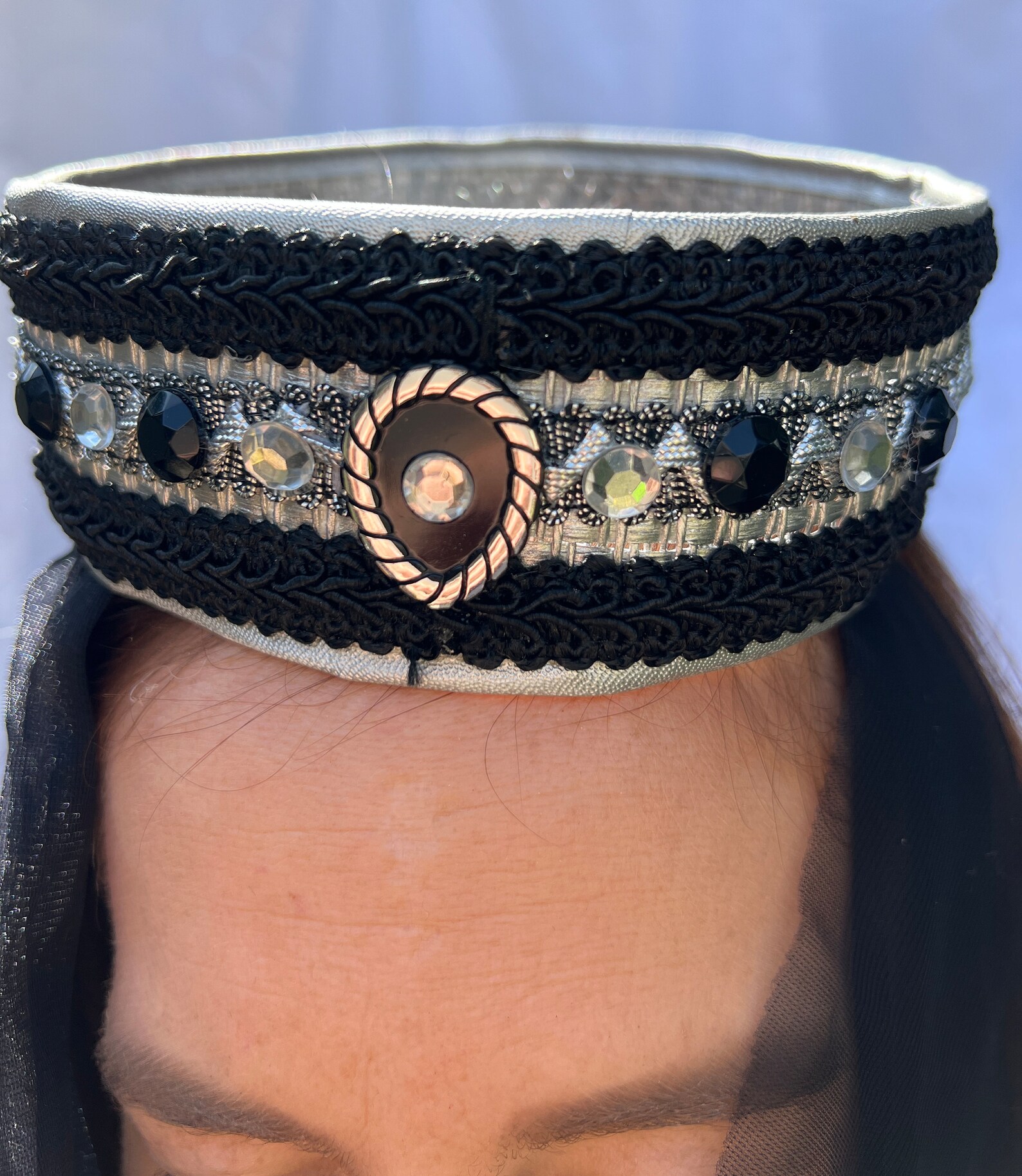 VINTAGE Scheherazade Gold or Silver Bedazzled Hat Costume - Etsy