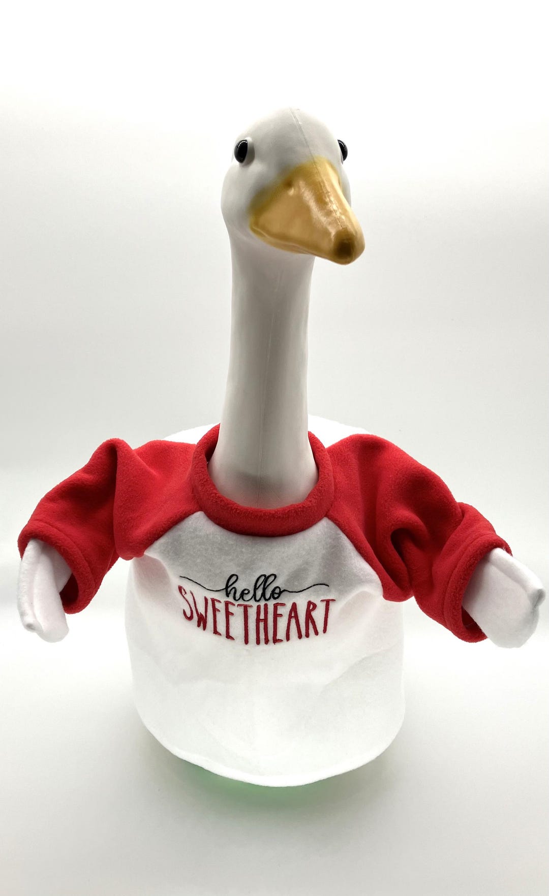 Hello Sweetheart Embroidered Porch Goose Sweatshirt. Fits Large 23"-26 ...