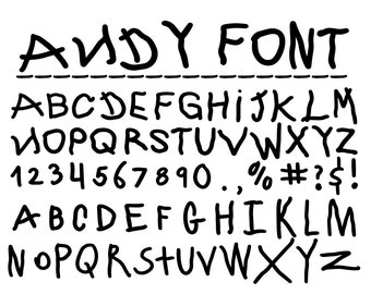 Andy Toy Story Font | Etsy