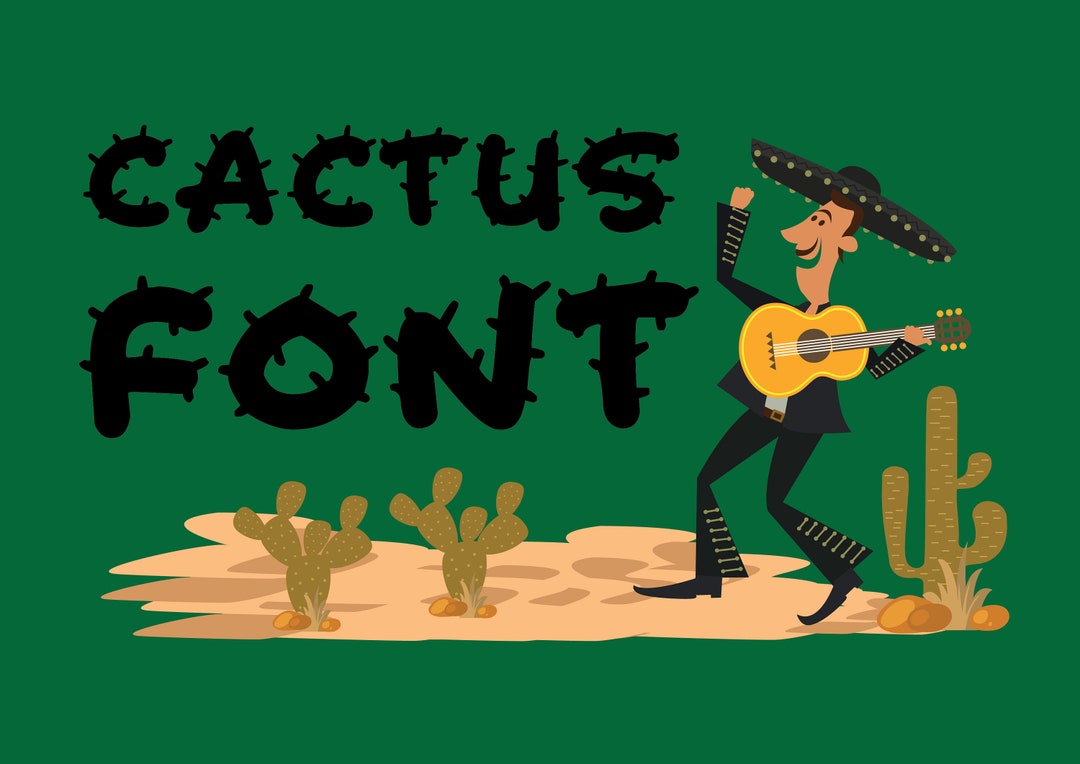 CACTUS FONT SVG, Cactus Alphabet Svg, Cactus Svg, Font Svg, Instant ...