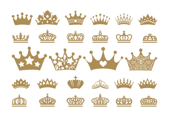 CROWN SVG BUNDLE Crown Svg Bundle Svg Crown Clipart Crown | Etsy Canada