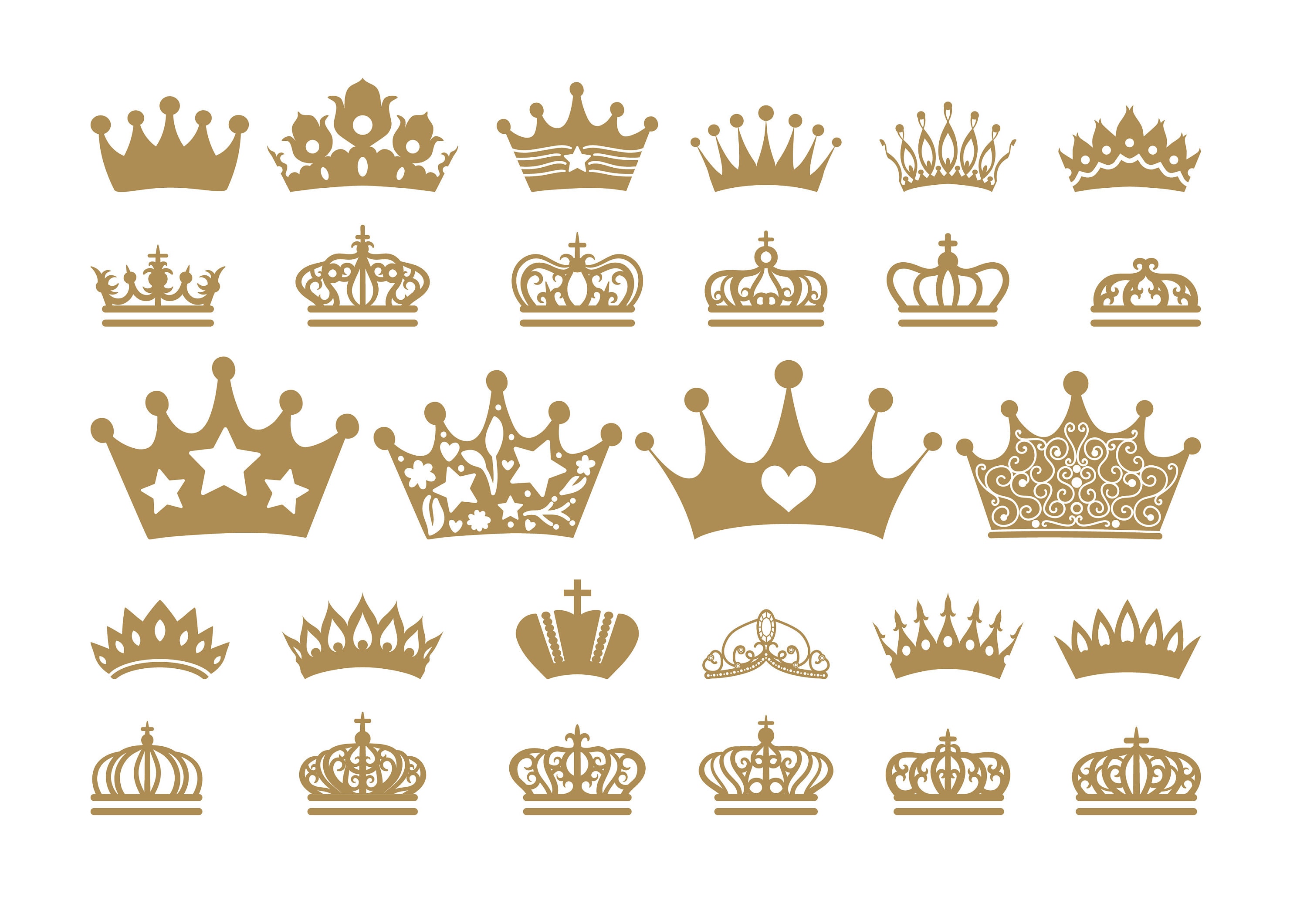 CROWN SVG BUNDLE Crown Svg Bundle Svg Crown Clipart Crown - Etsy